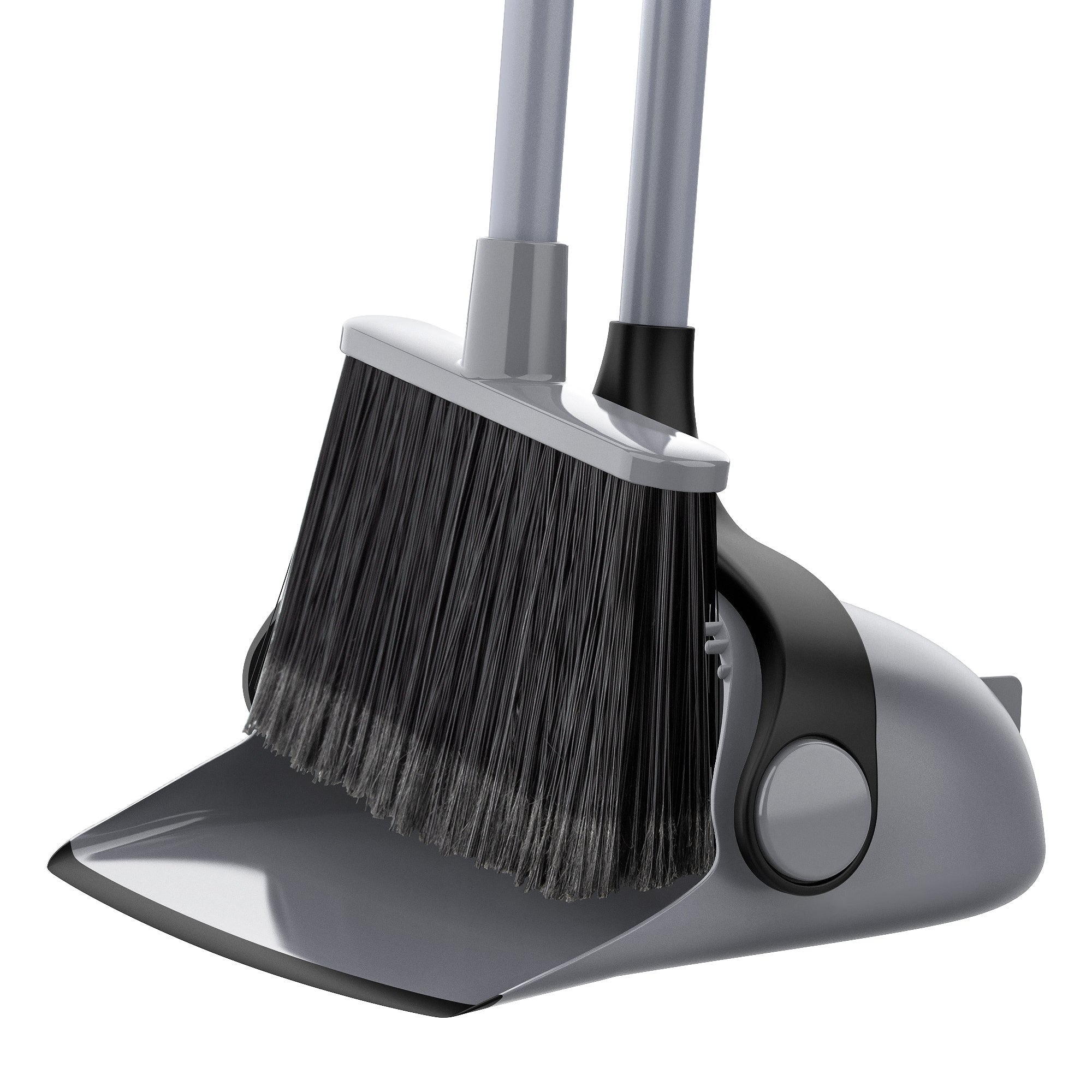 MR.SIGA Broom and Dustpan Set with Long Handle